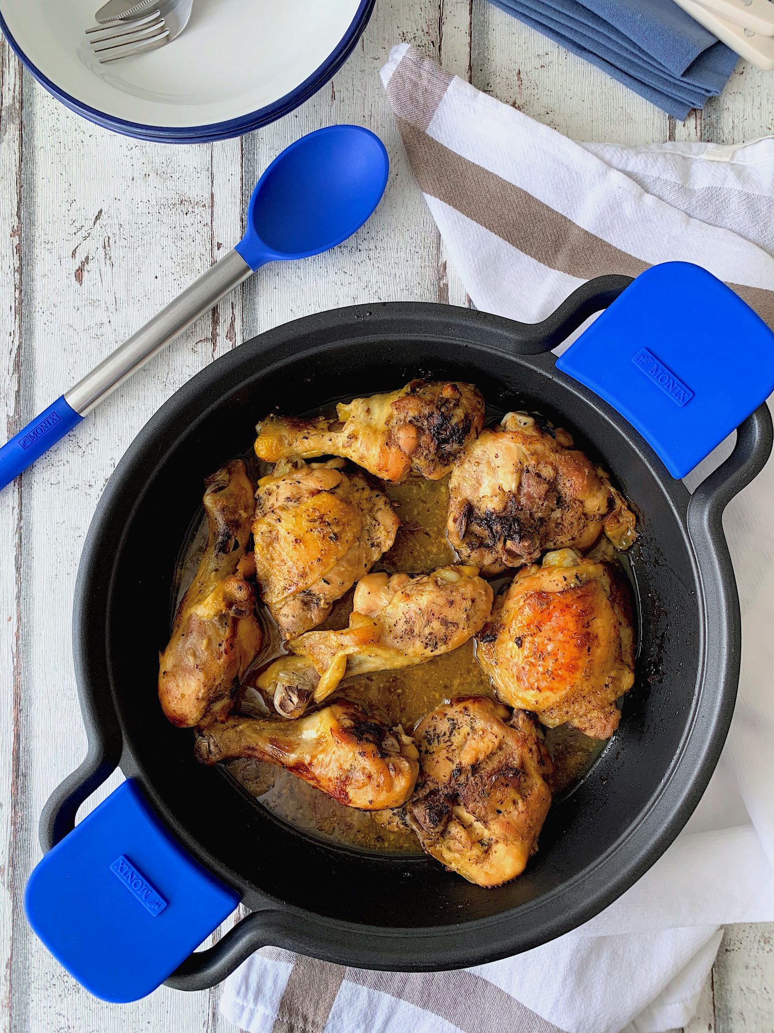 Muslos de pollo a la mostaza con miel - Cocinando con Neus